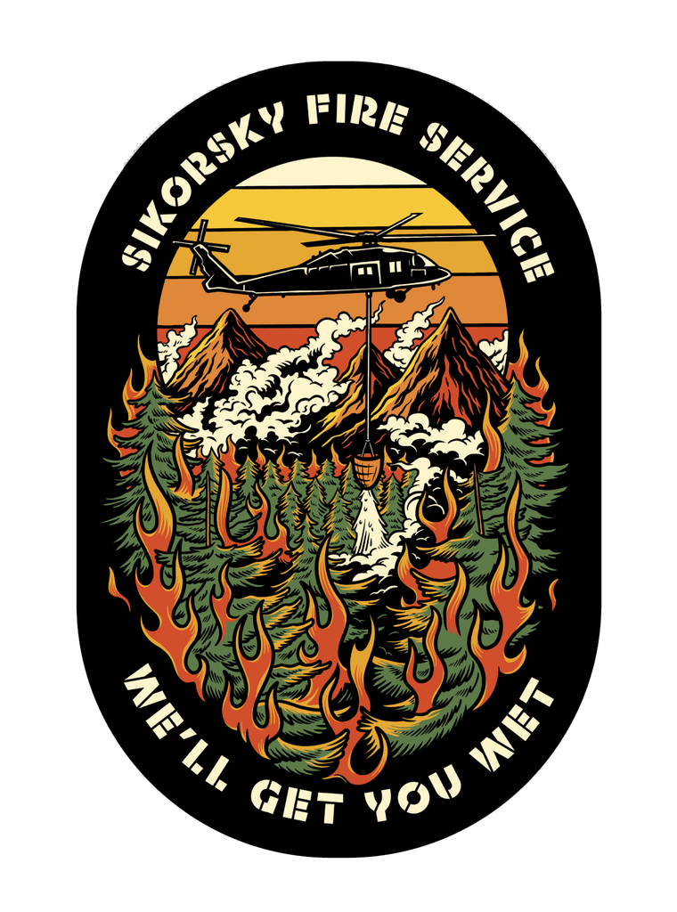 Sikorsky Fire Service Sticker – Two to Fly