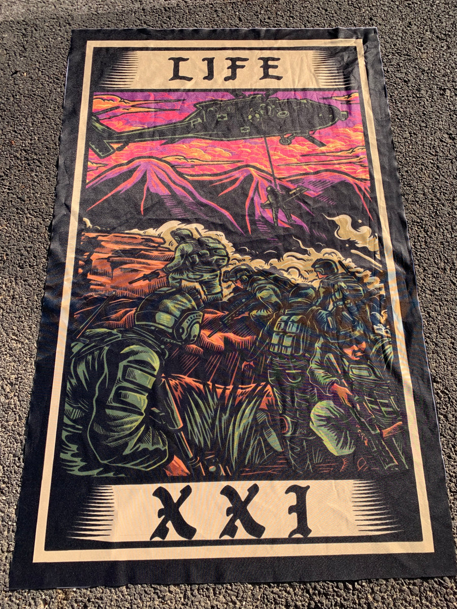 Life Tarot Card Flag – Two to Fly